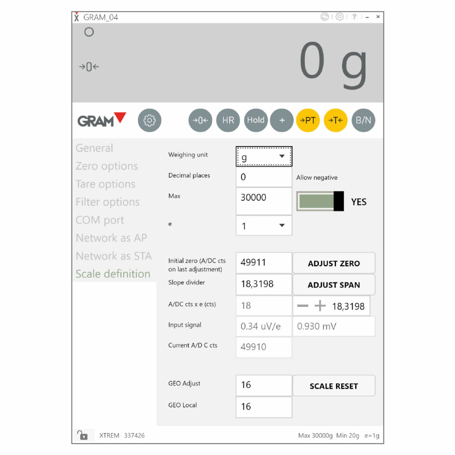 Gram Next Xtrem MK | iPesage